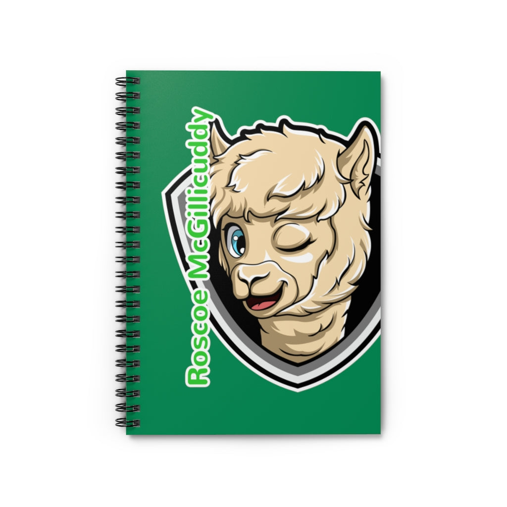 Roscoe Logo Notebook (Green) – Roscoe McGillicuddy Official Store