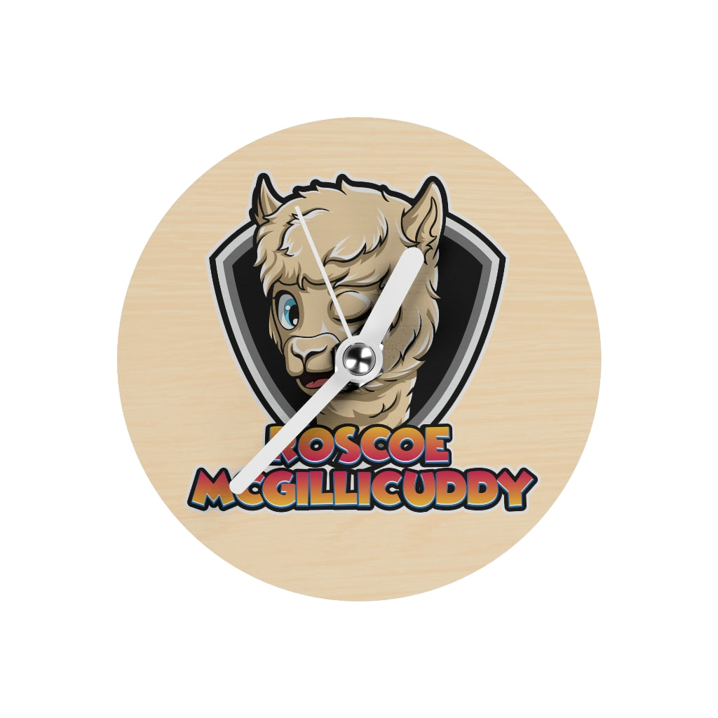 Roscoe Logo Small Wooden Clock – Roscoe McGillicuddy Official Store