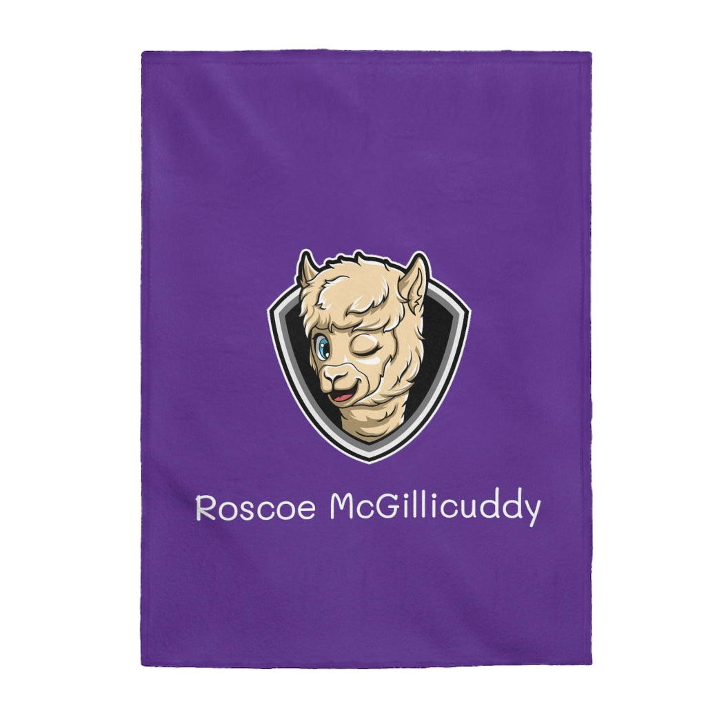 Roscoe Logo Plush Blanket (Purple) – Roscoe McGillicuddy Official Store